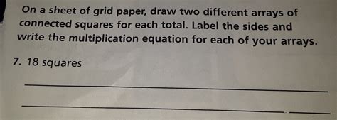 On A Sheet Of Grid Paper Draw Two Different Arrays Of Connected