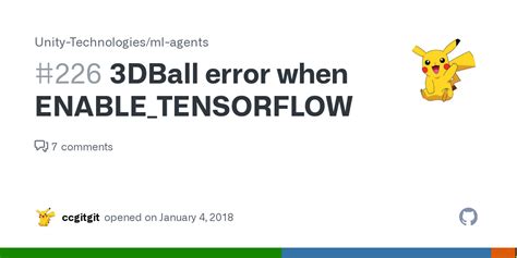 3dball Error When Enabletensorflow · Issue 226 · Unity Technologiesml Agents · Github