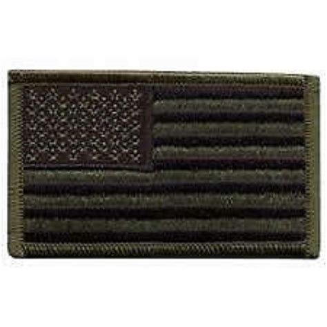 Usa American Flag Embroidered Subdued Od 3 38 X 2 Patch Ebay