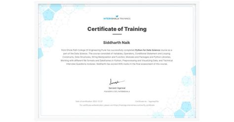 Siddharth Naik On Linkedin Successfully Completed The Python For Data