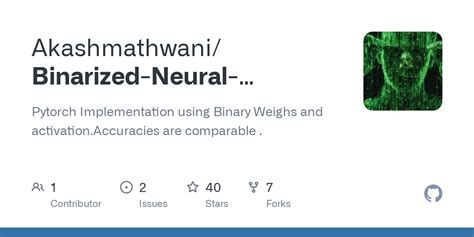 Github Akashmathwanibinarized Neural Networks Using Pytorch Pytorch Implementation Using
