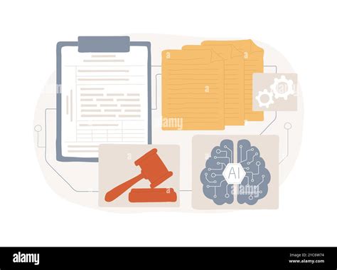 AI Supported Document Automation Abstract Concept Vector Illustration