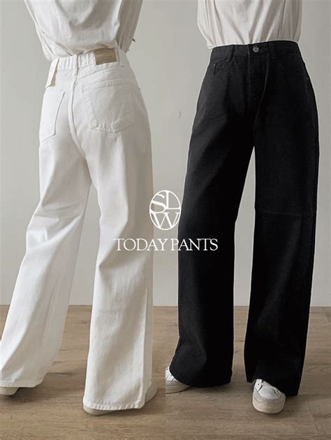 슬로우앤드 매일입는면바지5천장돌파 Slowmade 투데이 와이드 코튼팬츠 롱ver 4 Size 위시버킷