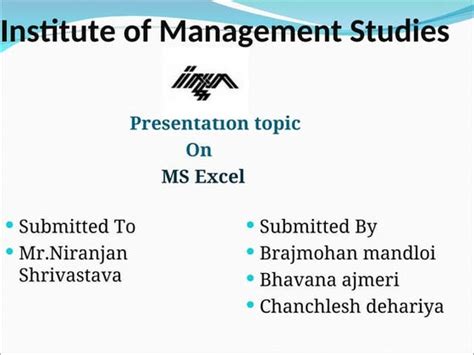 Ppt On Ms Excel Pptx Desktop Publishing Computer Software And