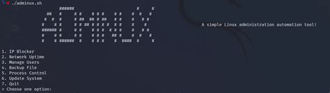 Github Kvinayk Adminux A Simple Linux Administration Automation Script