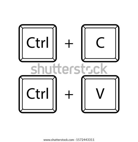 Ctrl C Ctrl V Keyboard Buttons 스톡 벡터로열티 프리 1572443311 Shutterstock