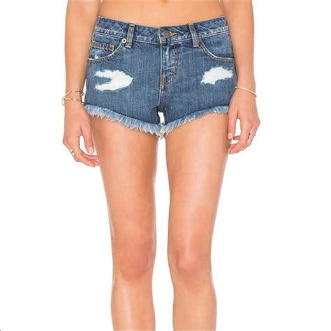 Rvca Shorts Rvca Low Rise Relaxed Distressed Raw Hem Daisy Duke Cut