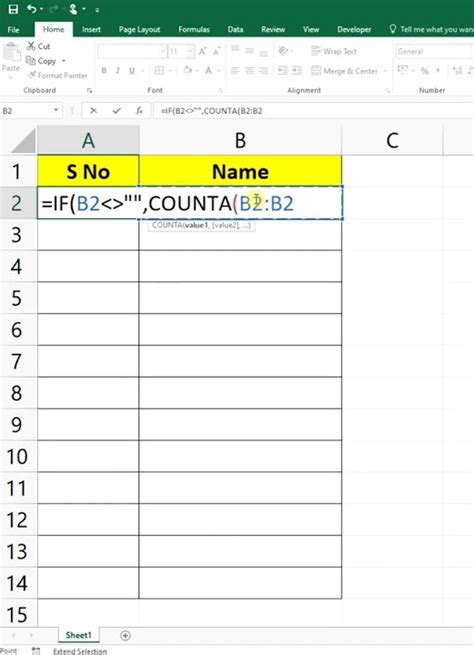 Shorts Serial Number Automatic Formula In Excel Tipsandtricks Exceltutorial Exceltips