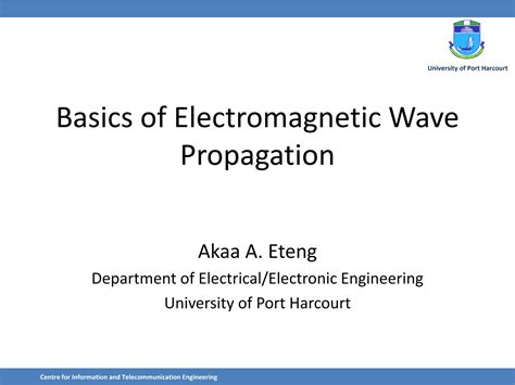 SOLUTION Basics Of Em Wave Propagation Studypool