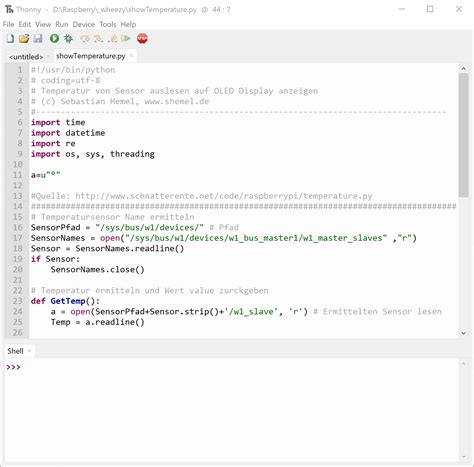Agile Entwicklungsumgebung Thonny Für Python