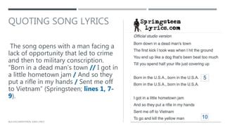 MLA Song Lyrics Pptx Poetry Books And Literature