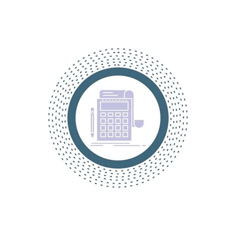Accounting Audit Banking Calculation Calculator Glyph Icon Vector Isolated Illustration