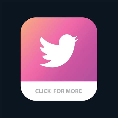 Network Social Twitter Mobile App Button Android And Ios Glyph Version 13377199 Vector Art At
