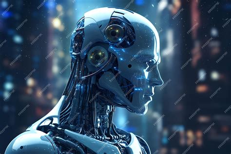 premium ai image 3d rendering technology robotics data analytics or