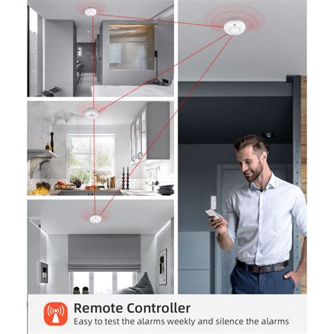 Cpvan Interconnect Smoke Detector And Heat Alarm With Remote 10 Years Life Wireless Interlink