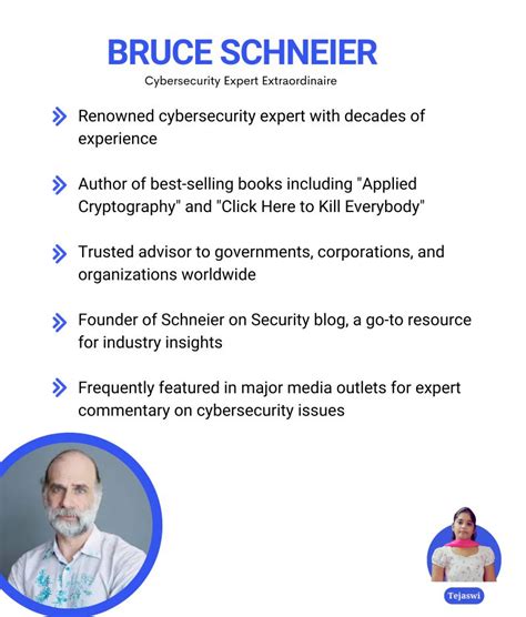 Tejaswi K On Linkedin Cybersecurity Expertinsights Bruceschneier Digitalsecurity…