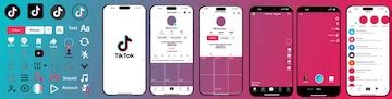 Tiktok Interface On Smartphone Screens Premium Vector