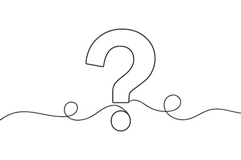 Premium Vector Question Mark Linear Background Continuous Line Drawing One Continuous Line