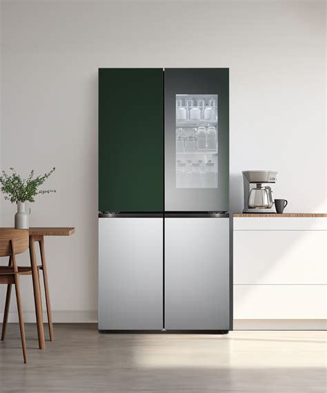 Lg 디오스 오브제컬렉션 Stem 베이직 냉장고 노크온 더블매직스페이스 854리터 L 오브제컬렉션 그린 실버 M875sgs582s 냉장고 Lg전자