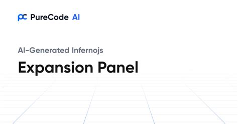 build infernojs expansion panel with ai save time