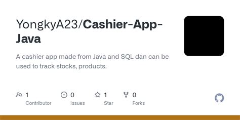 Github Yongkya23 Cashier App Java A Cashier App Made From Java And Sql Dan Can Be Used To