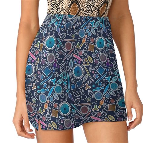 Under The Microscope Womens Skirt Mini Skirts A Line Skirt With Hide Pocket Diatoms Algae
