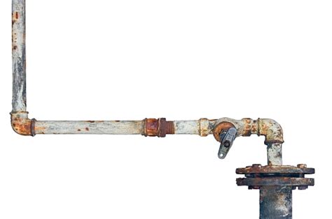 오래된 녹슨 파이프 오래된 풍화 고립 된 그런지 녹철 파이프 라인 0명에 대한 스톡 사진 및 기타 이미지 0명 갈색 강철 Istock