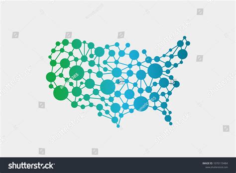 Usa United States Network Map Vector Stock Vector Royalty Free 1070119484 Shutterstock