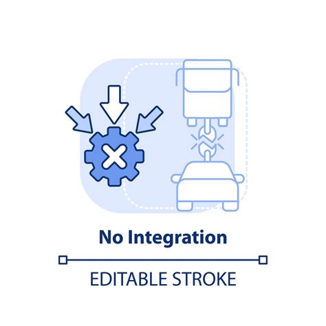 No Integration Light Blue Concept Icon Separated Services Maas Integration Level Abstract Idea