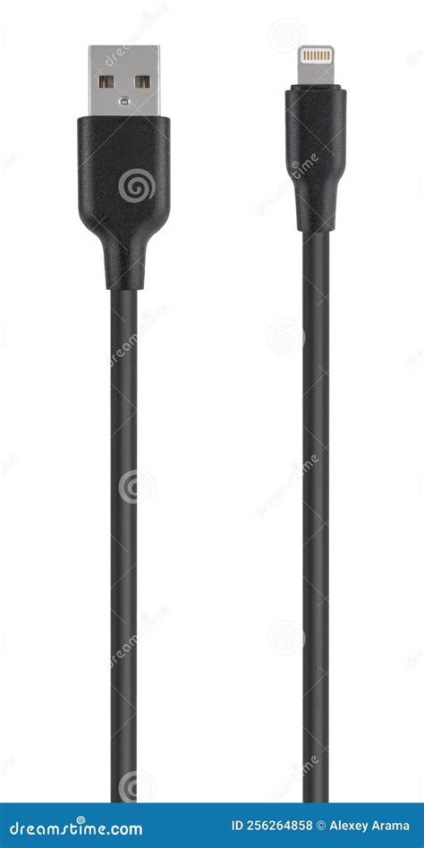 Cable With USB And Lightning Connector On White Background Stock Photo Image Of Connector