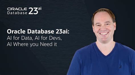 Anil Mahadev ♠️ Oracle Ace ♠️ On Linkedin Oracle Database 23ai Ai For Data Ai For Devs Ai
