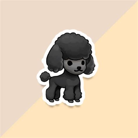 Vinyl Sticker Standard Poodle Black Etsy