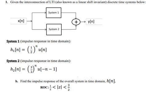 Solved 1 Given The Interconnection Of Lti Also Known As A