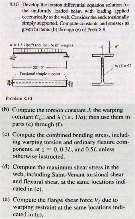 Solved 810 Develop The Torsion Differential Equation