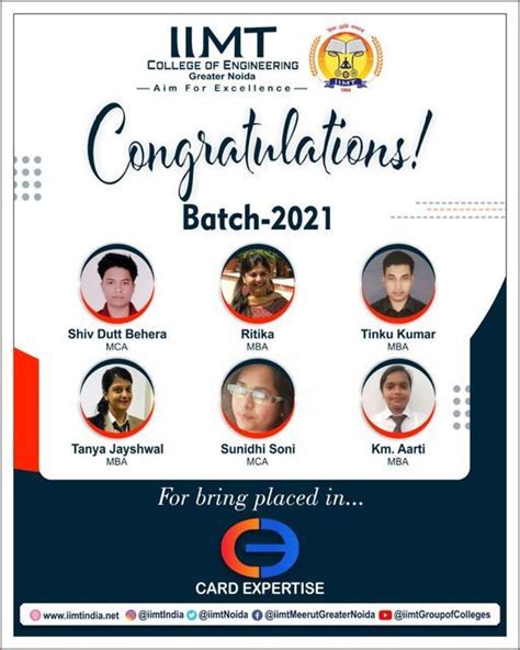 Iimt Group Of Colleges On Linkedin Congratulations Placed Iimtian Placement Campusplacement…