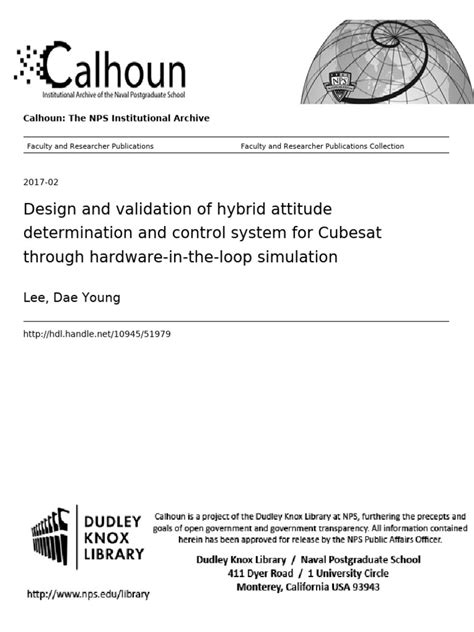 Design And Validation Of Hybrid Attitude Determination And Control System For Cubesat Through