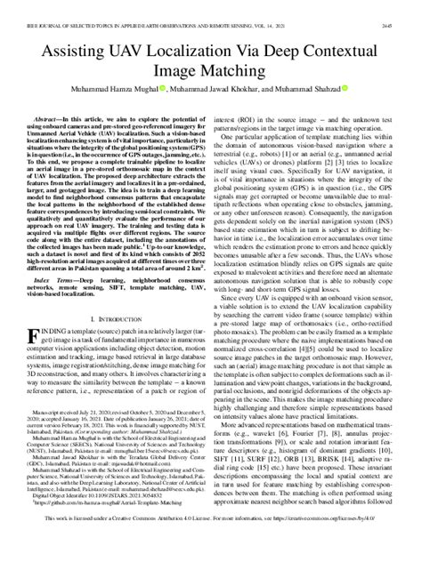 Pdf Assisting Uav Localization Via Deep Contextual Image Matching