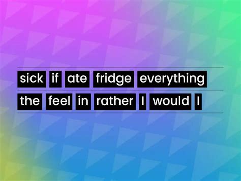 Second And Third Conditional Unjumble