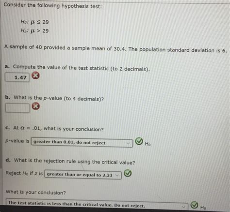 Solved Consider The Following Hypothesis Test H 0 Mu