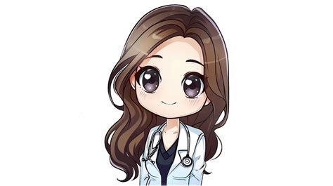A Cartoon Cute Medical Assistant Drawing Premium Ai Generated Image