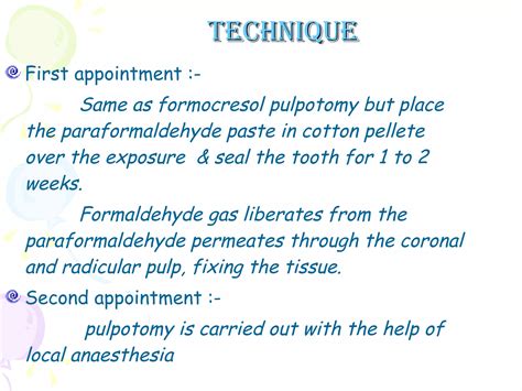 Pulpotomy Procedures In Primary Dentition Ppt Dental Health Diseases And Conditions
