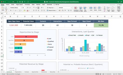 Crm Excel Template Client Tracker Spreadsheet Customer Relationship Management Database