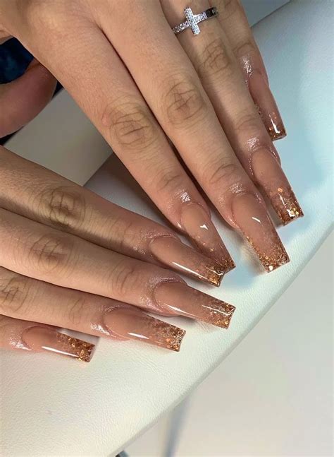 Pin By K 🧋 On N Brown Acrylic Nails Long Square Acrylic Nails
