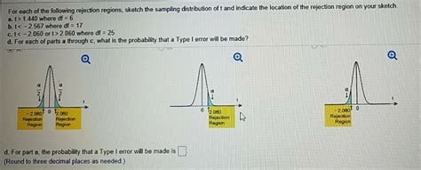 Solved For Each Of The Following Rejection Regions Sketch Chegg Com