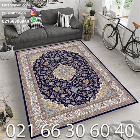 فرش کلاسیک 4505 سرمه ای فرش ساوین Home Decor Decor Classic