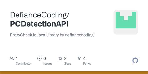 GitHub DefianceCoding PCDetectionAPI ProxyCheck Io Java Library By Defiancecoding