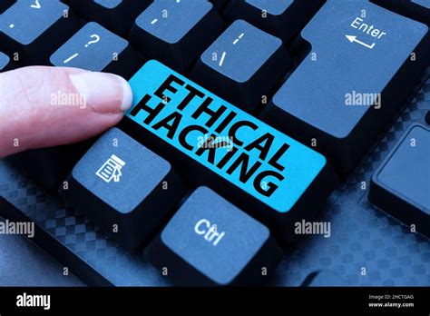 Hand Writing Sign Ethical Hacking Business Idea A Legal Attempt Of Cracking A Network For