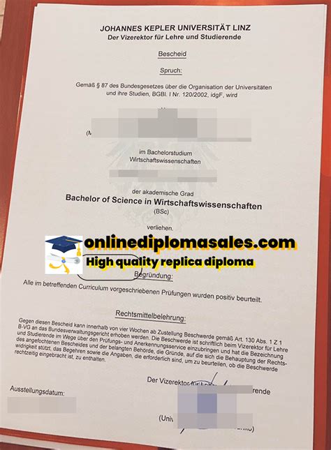 Where To Buy Johannes Kepler University Linz Bachelors Degree Buy