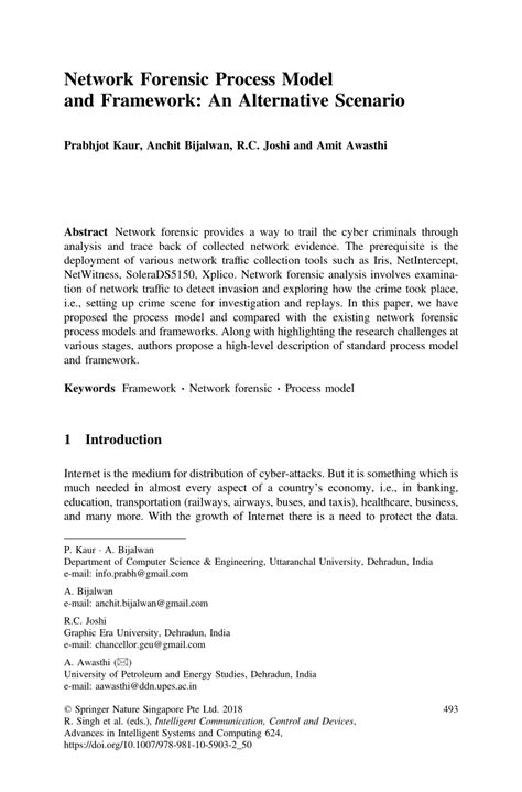 pdf network forensic process model and framework an alternative scenario