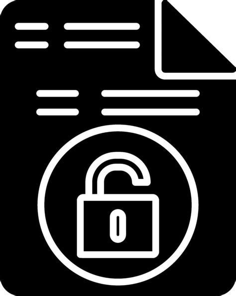 Unsecure File Glyph Icon 43319660 Vector Art At Vecteezy